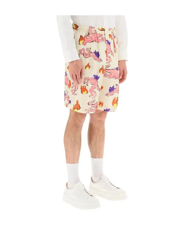 Marni Allover Graphic Printed Shorts