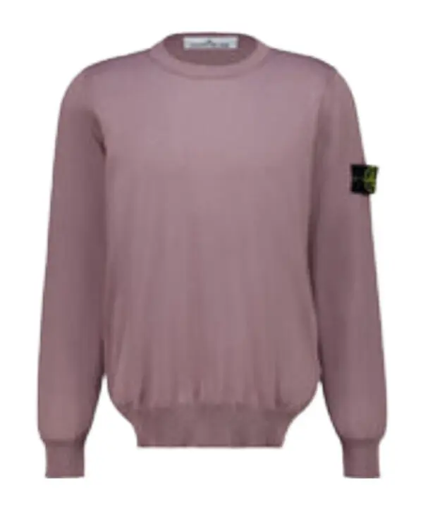 Stone Island Badge Crew Neck Knitted Sweater - Gray