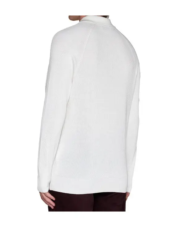 Brunello Cucinelli Long-sleeved Knitted Polo Shirt