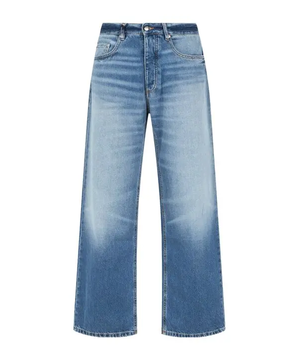ICON DENIM LOS ANGELES Faded Wide-leg Jeans - Blue
