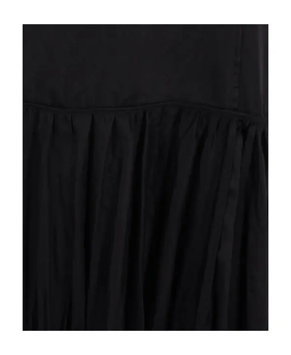 JIL SANDER Pleat-detailed Crewneck Midi Dress