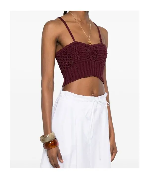 FORTE_FORTE Sleeveless Ribbed Knit Top