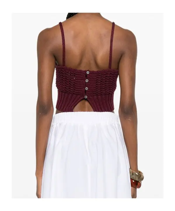 FORTE_FORTE Sleeveless Ribbed Knit Top