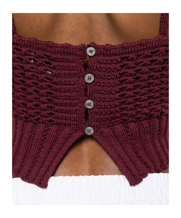 FORTE_FORTE Sleeveless Ribbed Knit Top