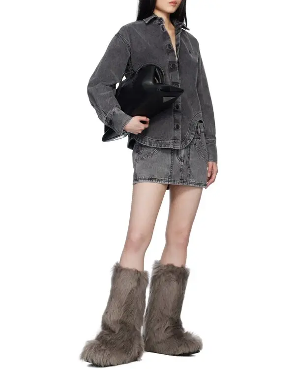 Attico The Denim Mini Skirt