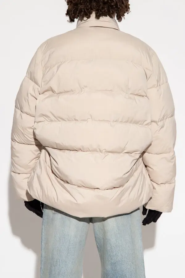 Balenciaga Logo Printed Padded Jacket - Nude
