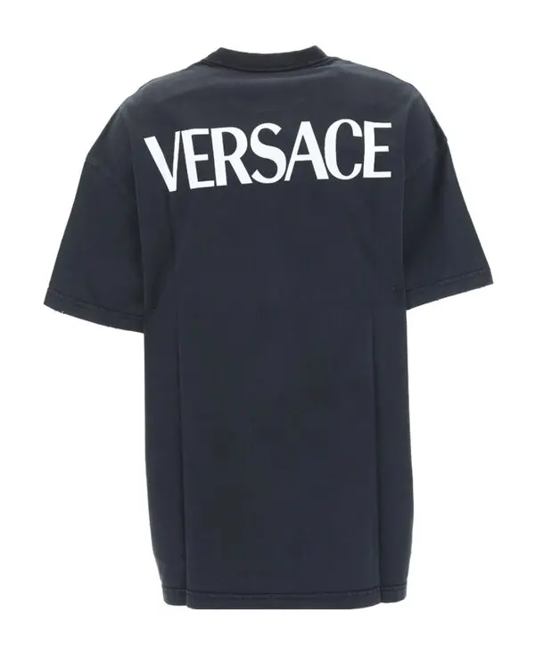 Versace Logo Print Crewneck T-shirt