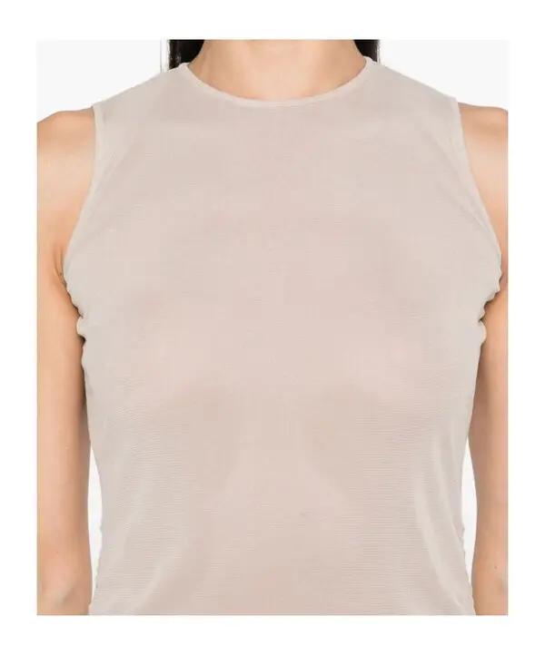 Saint Laurent Crewneck Ruched Mini Dress - No