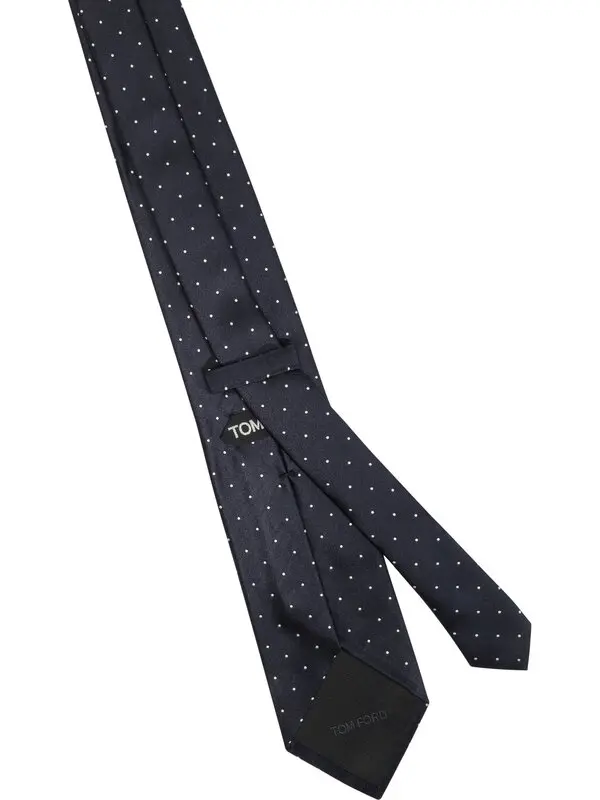 TOM FORD Polka Dot Silk Neck Tie - Black
