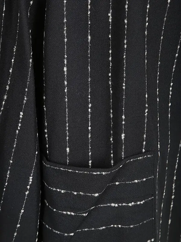 MARIA CALDERARA Striped Collarless Jacket