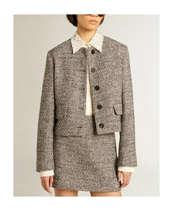 GOLDEN GOOSE Journey Crewneck Buttoned Jacket