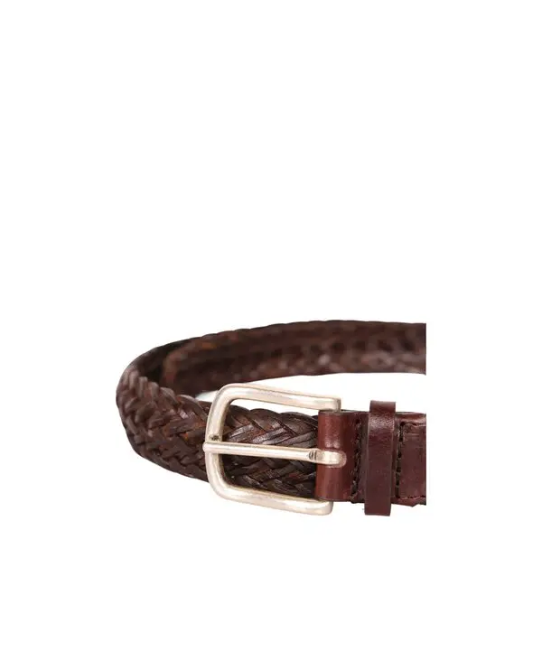 Orciani Woven Leather Belt - Brown
