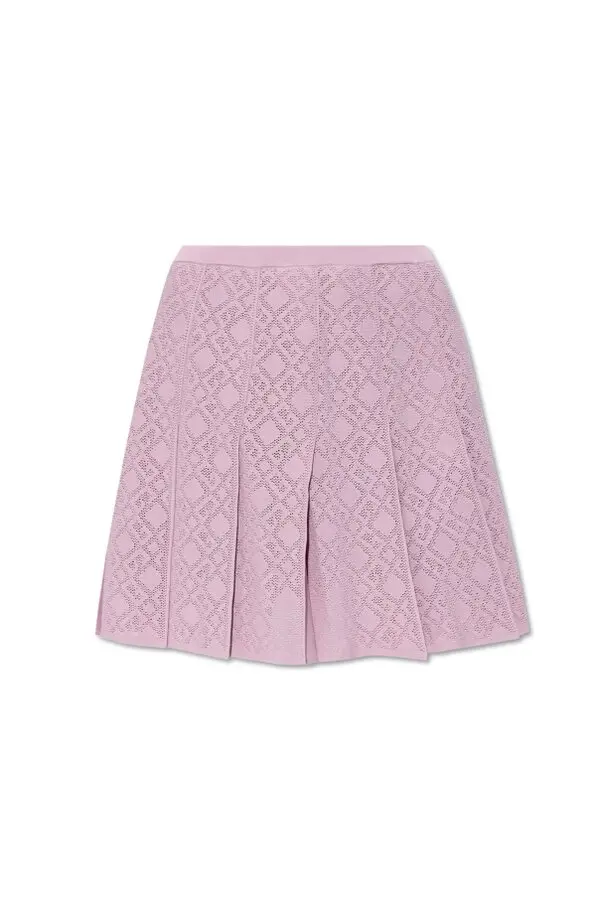 Givenchy Monogram Jacquard Pleated Mini Skirt - Pink
