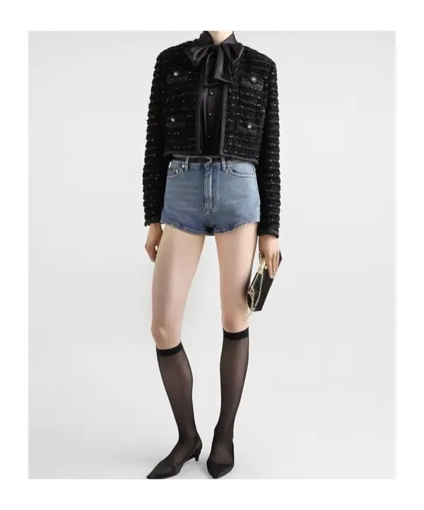 Dolce & Gabbana Embellished Sequined Tweed Jacket