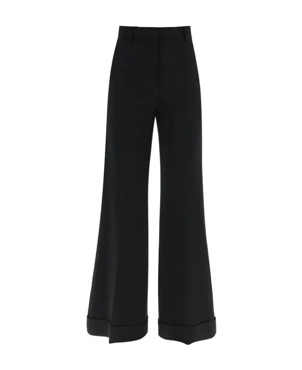 Moschino Mid-rise Palazzo Pants - Black