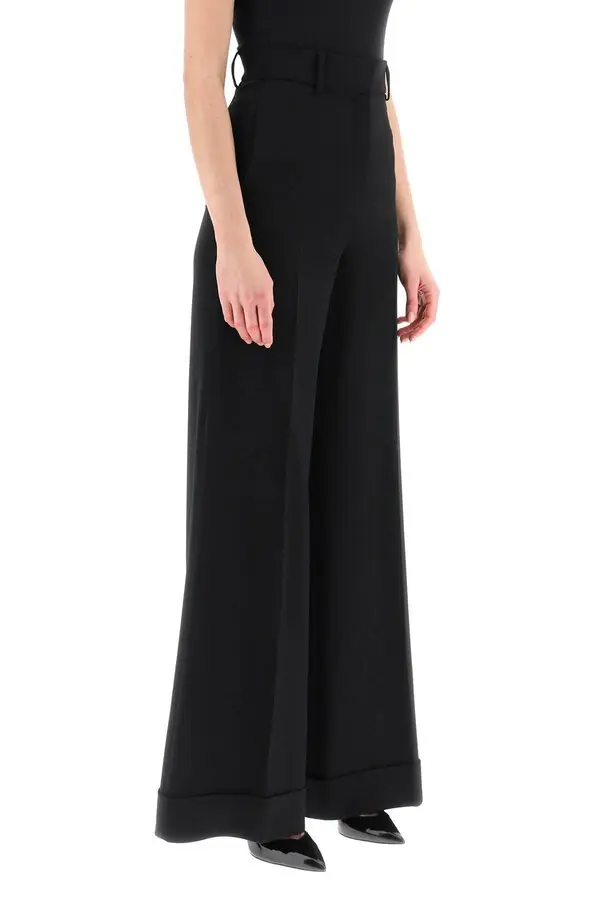 Moschino Mid-rise Palazzo Pants - Black