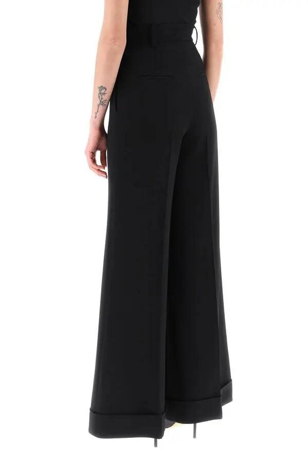 Moschino Mid-rise Palazzo Pants - Black
