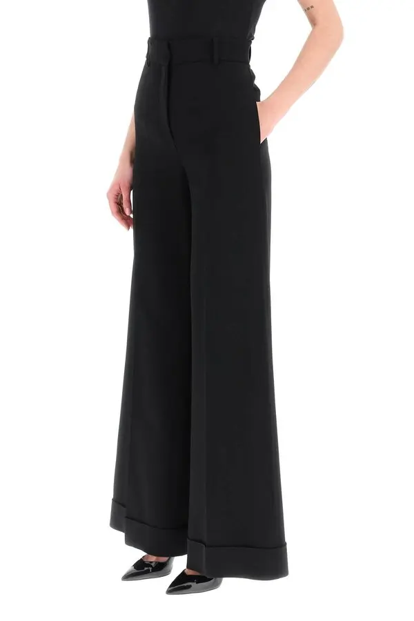 Moschino Mid-rise Palazzo Pants - Black