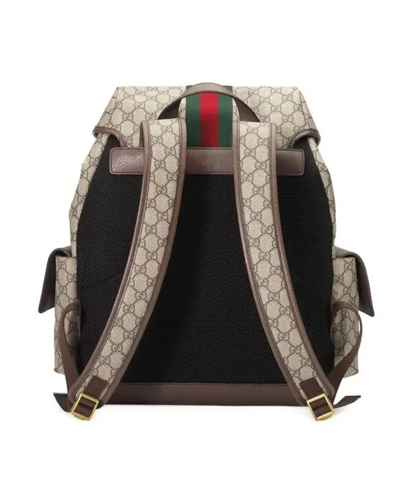 Gucci Gg Supreme Backpack With Double G Detail