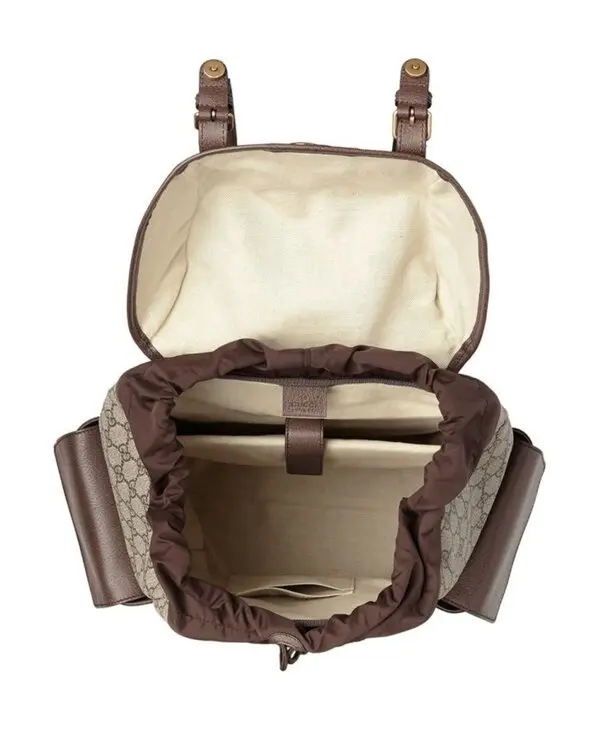 Gucci Gg Supreme Backpack With Double G Detail