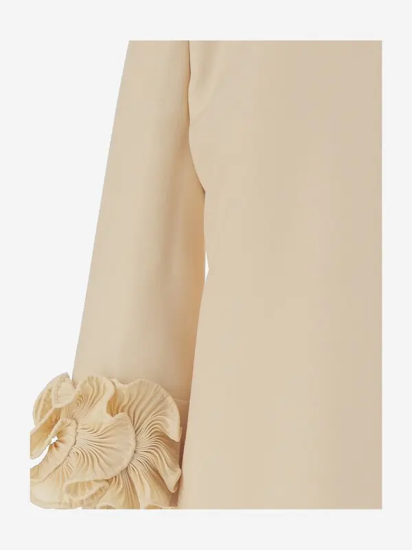 Valentino Garavani Crepe Couture Mini Dress With Floral Detail - To