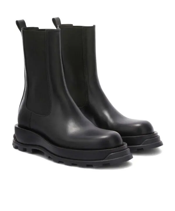 JIL SANDER Chelsea Boots With Vibram Soles - Black