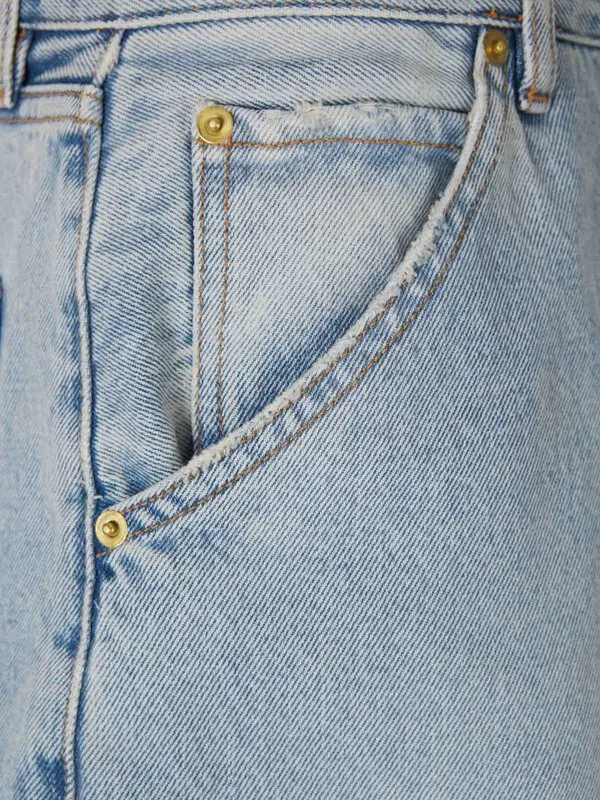 DARKPARK Barrel Cut Jeans With Hook-eye Buckles
