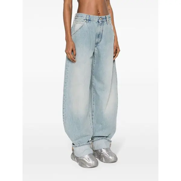 DARKPARK Barrel Cut Jeans With Hook-eye Buckles