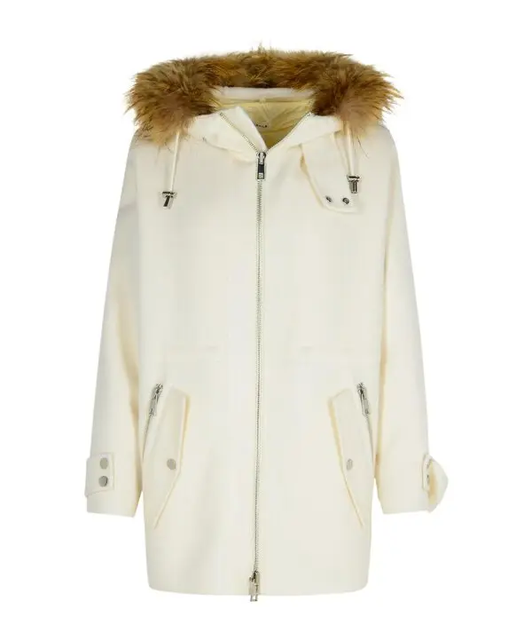 P.a.r.o.s.h Hooded Coat With Fur Trim