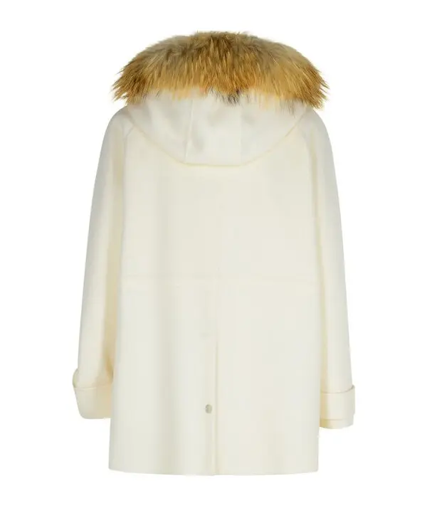 P.a.r.o.s.h Hooded Coat With Fur Trim