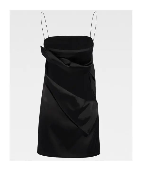 Jacquemus La Robe Elica Cutout Mini Dress - Black