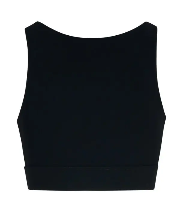 Palm Angels Logo Embroidered Cropped Top