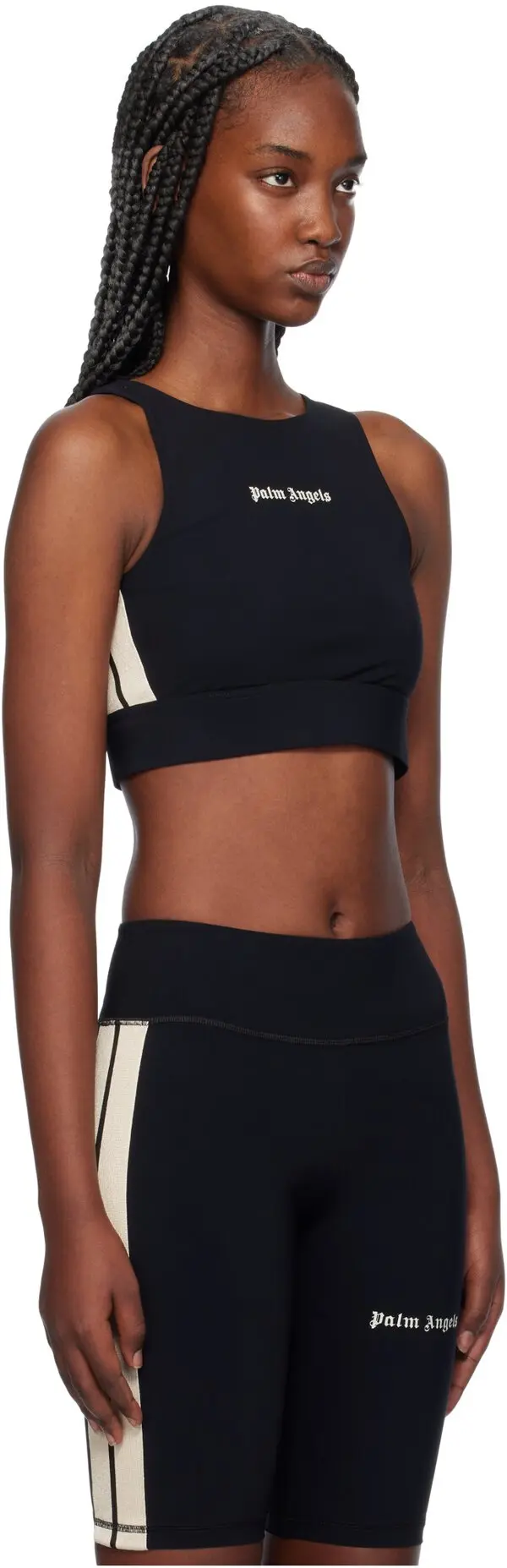 Palm Angels Logo Embroidered Cropped Top