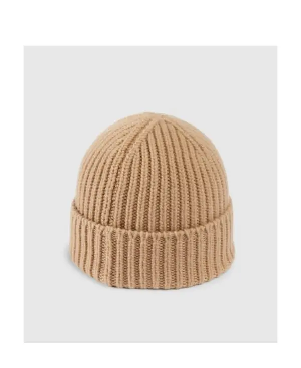 Gucci Double G Knitted Beanie - Brown