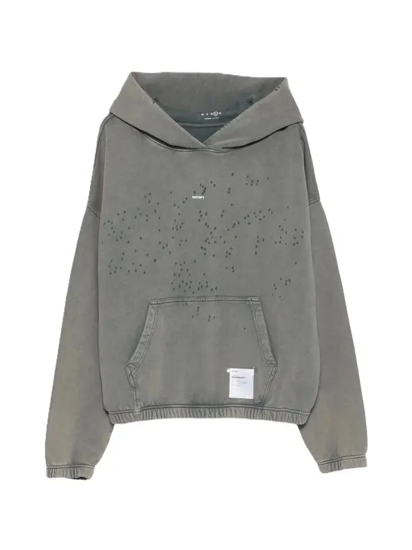 Satisfy Mothtech Distressed Hoodie - Faded Black