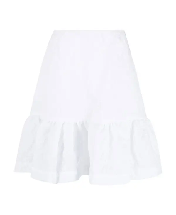 Simone Rocha Half Skirt With Lotus Leaf Edge