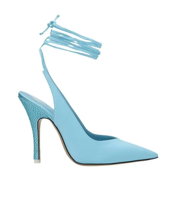 Attico The Venus Slingback Pumps - Blue
