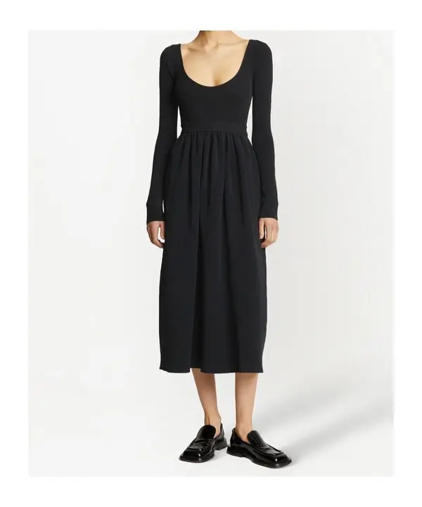 Proenza Schouler Long Sleeve Dress With Open Back Detail