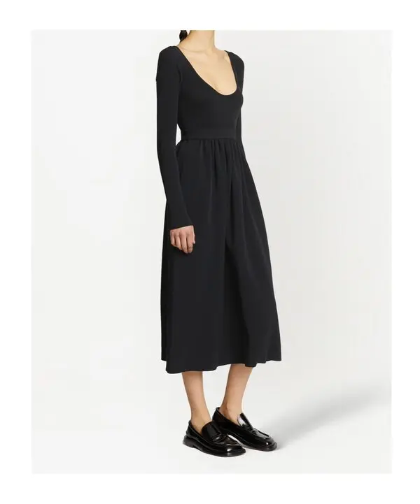 Proenza Schouler Long Sleeve Dress With Open Back Detail