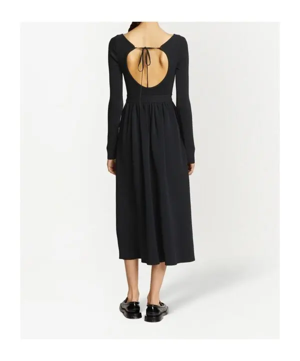 Proenza Schouler Long Sleeve Dress With Open Back Detail