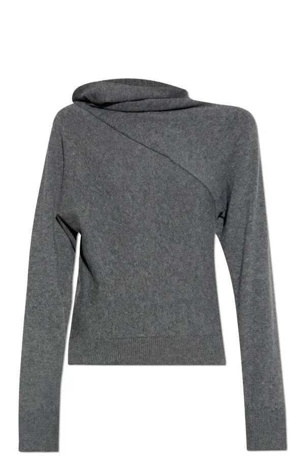 TOM FORD Wrap Collar Knitted Jumper - Black