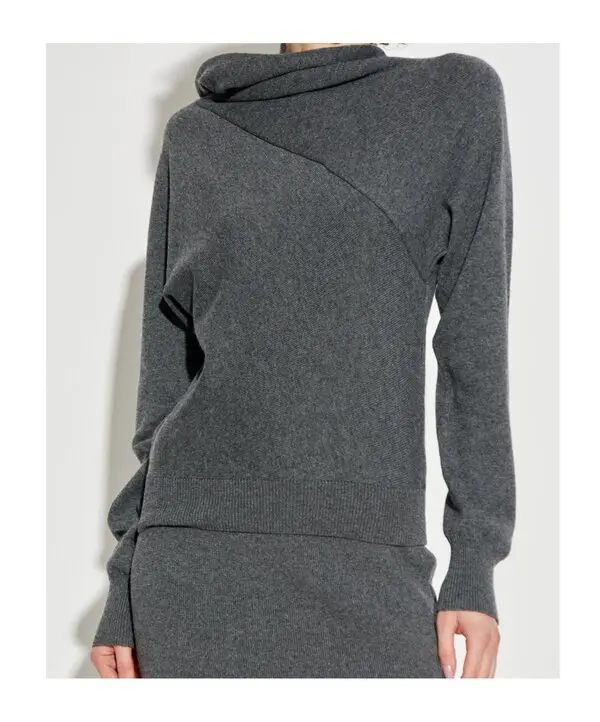 TOM FORD Wrap Collar Knitted Jumper - Black