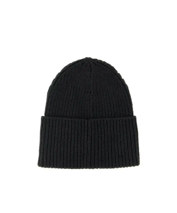 Sacai X Carhartt Logo Patch Knit Beanie - Black