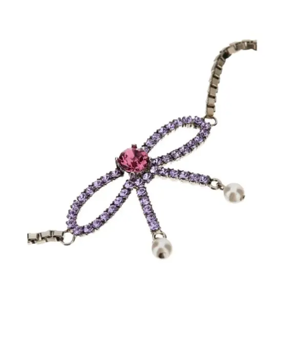 Dsquared2 Bow Crystal Long Earrings - Multicolor