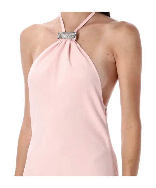 Attico Sleeveless Open Back Midi Dress