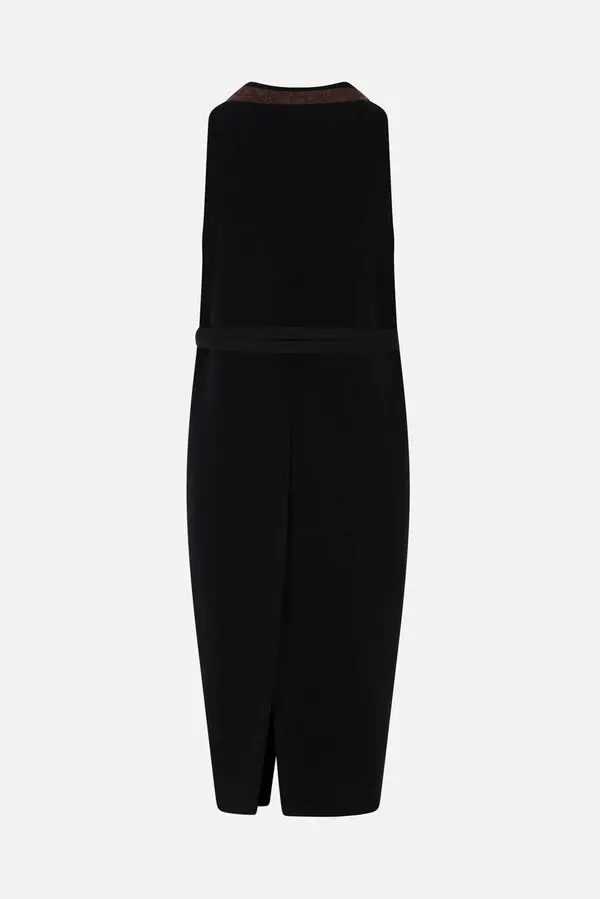 Rick Owens Sleeveless Long Coat - Black