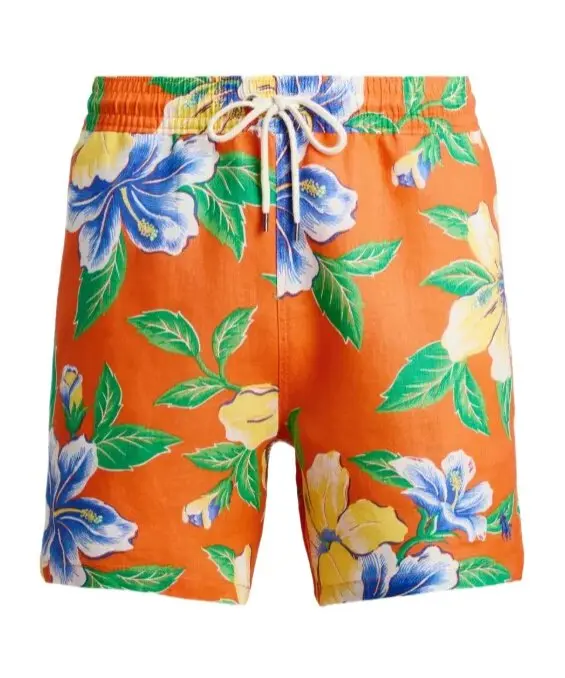 Polo Ralph Lauren Floral Print Swim Shorts - Orange