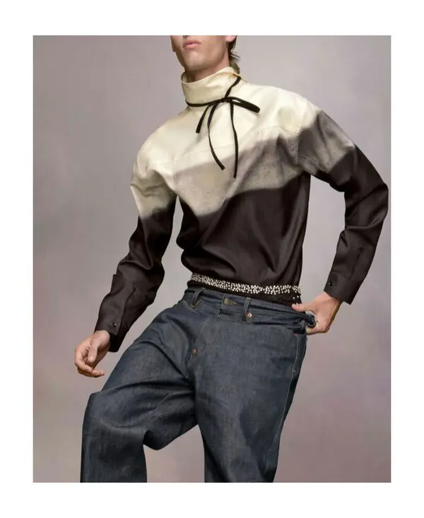 MAISON MARGIELA Trompe L'oeil Printed Long Sleeve Shirt