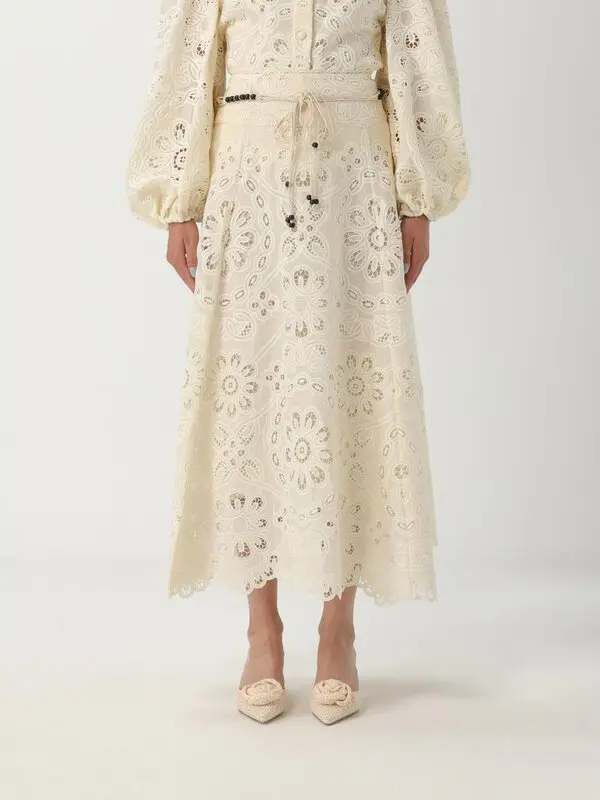 Zimmermann Rhiannon Embroidered Maxi Skirt