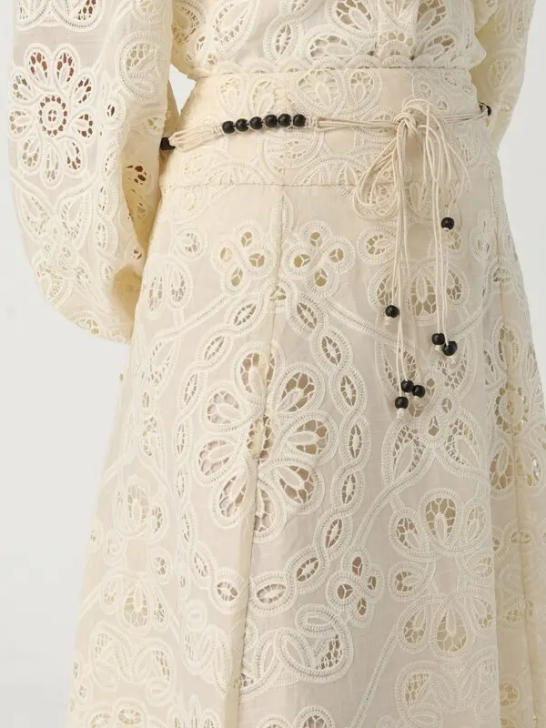 Zimmermann Rhiannon Embroidered Maxi Skirt